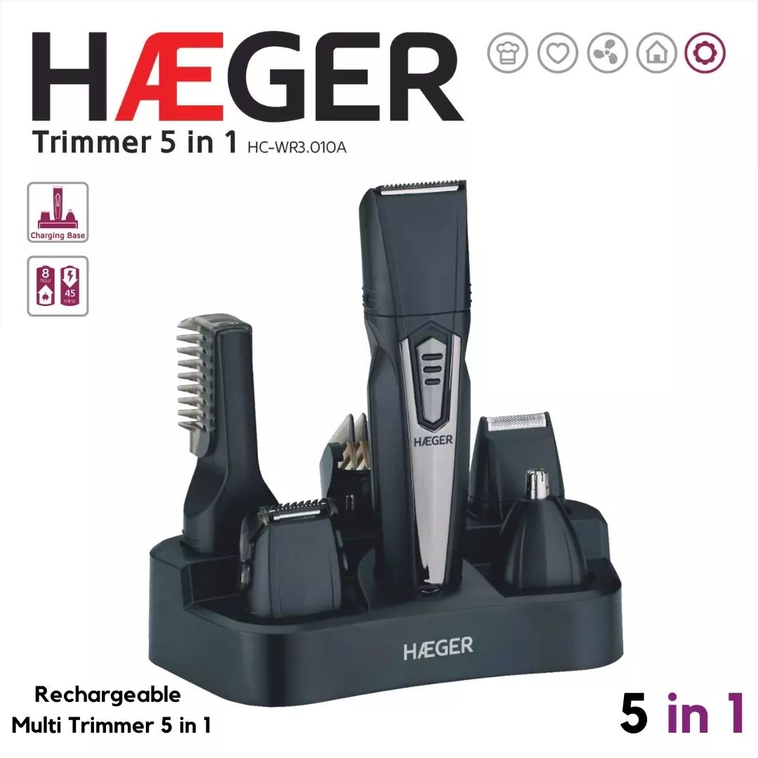 Haeger 5 In 1 Trimmer Hair Clipper – Klik